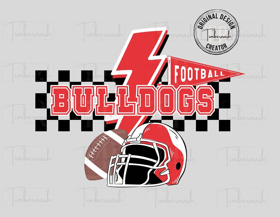 Bulldogs Football PNG, Bulldogs Football Sublimation, Red Bulldogs ...