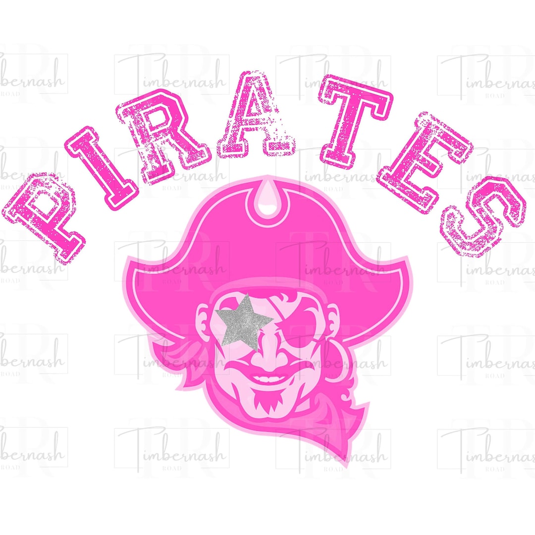 Preppy Pink Pirates Mascot PNG, Pirates Mascot PNG, Pirates Mascot ...