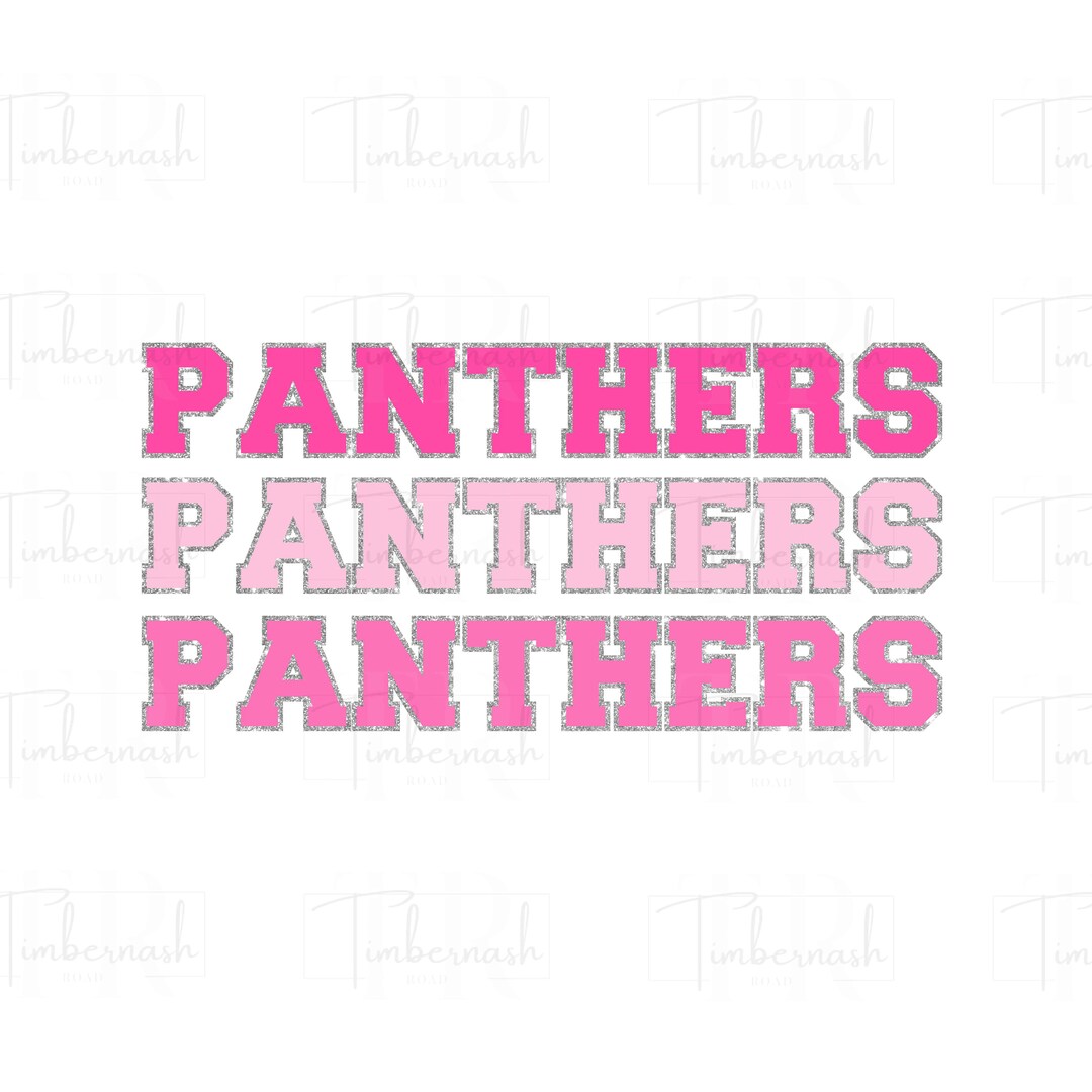 Faux Glitter Pink Panthers PNG, Panthers Mascot, Breast Cancer ...
