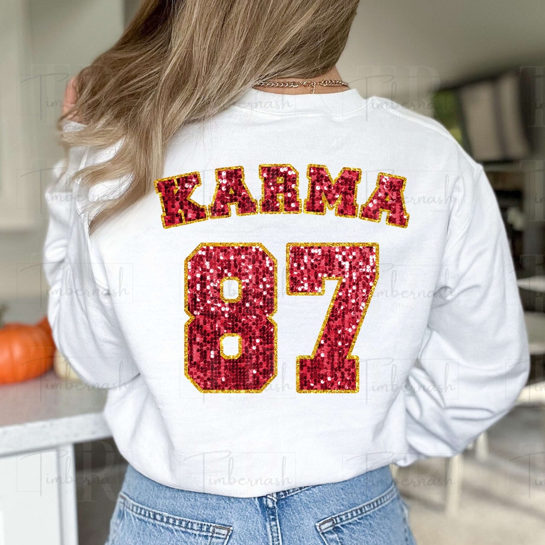 Karma 87 Sequin PNG, 87 Karma, 87 PNG, 87 Kelce, 87 Swiftie, Kelce 87 ...