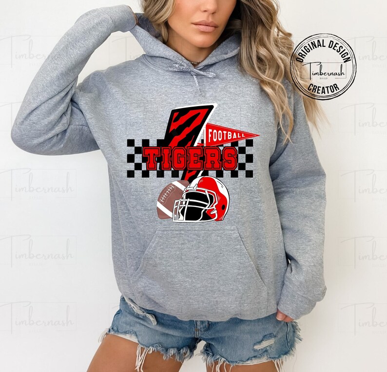 Tigers Mascot Football Png Tigers Sublimation Png Red Tigers - Etsy