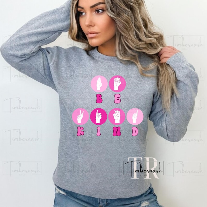 ASL Be Kind PNG ASL Sublimation Png American Sign Language - Etsy