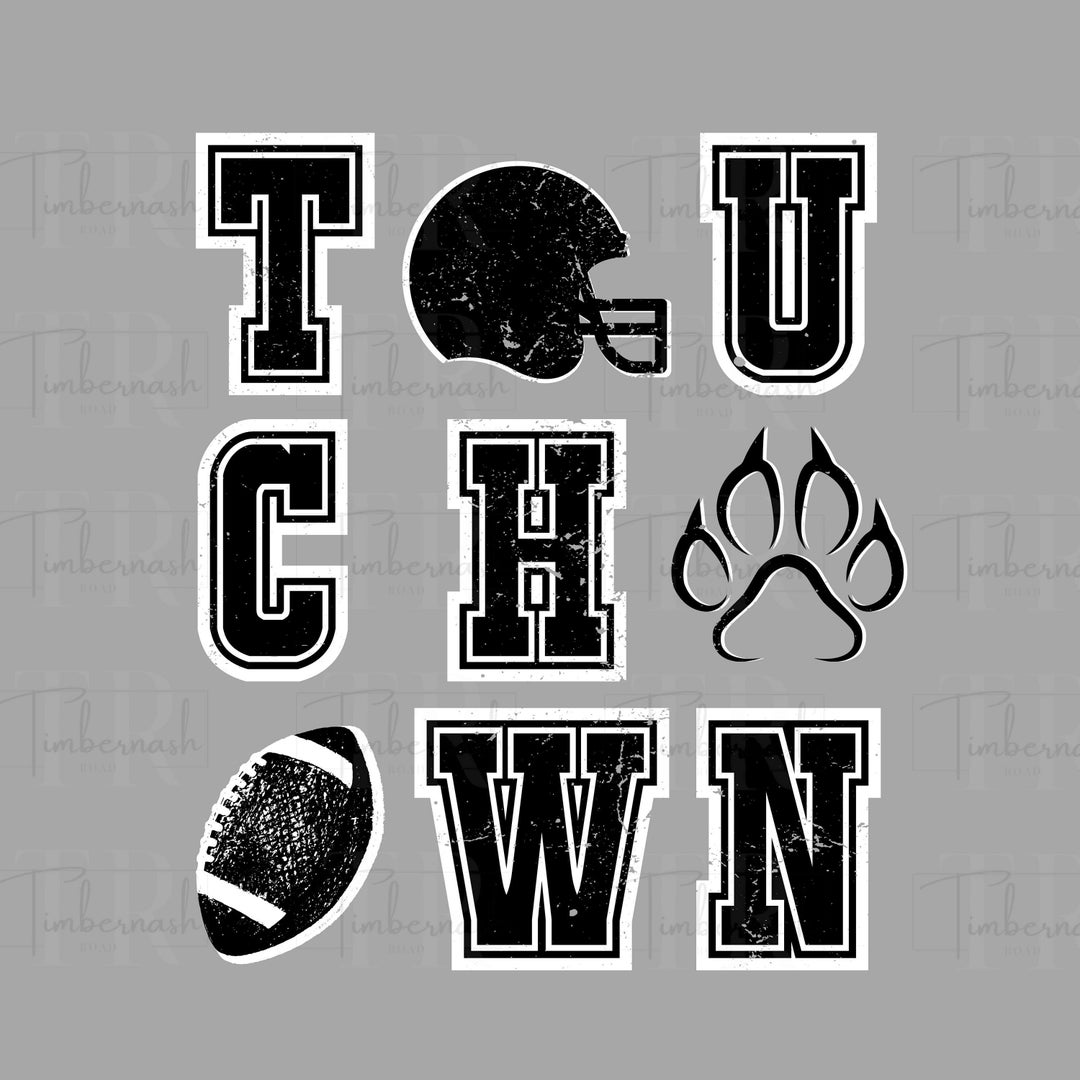 Touchdown Paw Print PNG, Touchdown Sublimation, Touchdown PNG, Football ...