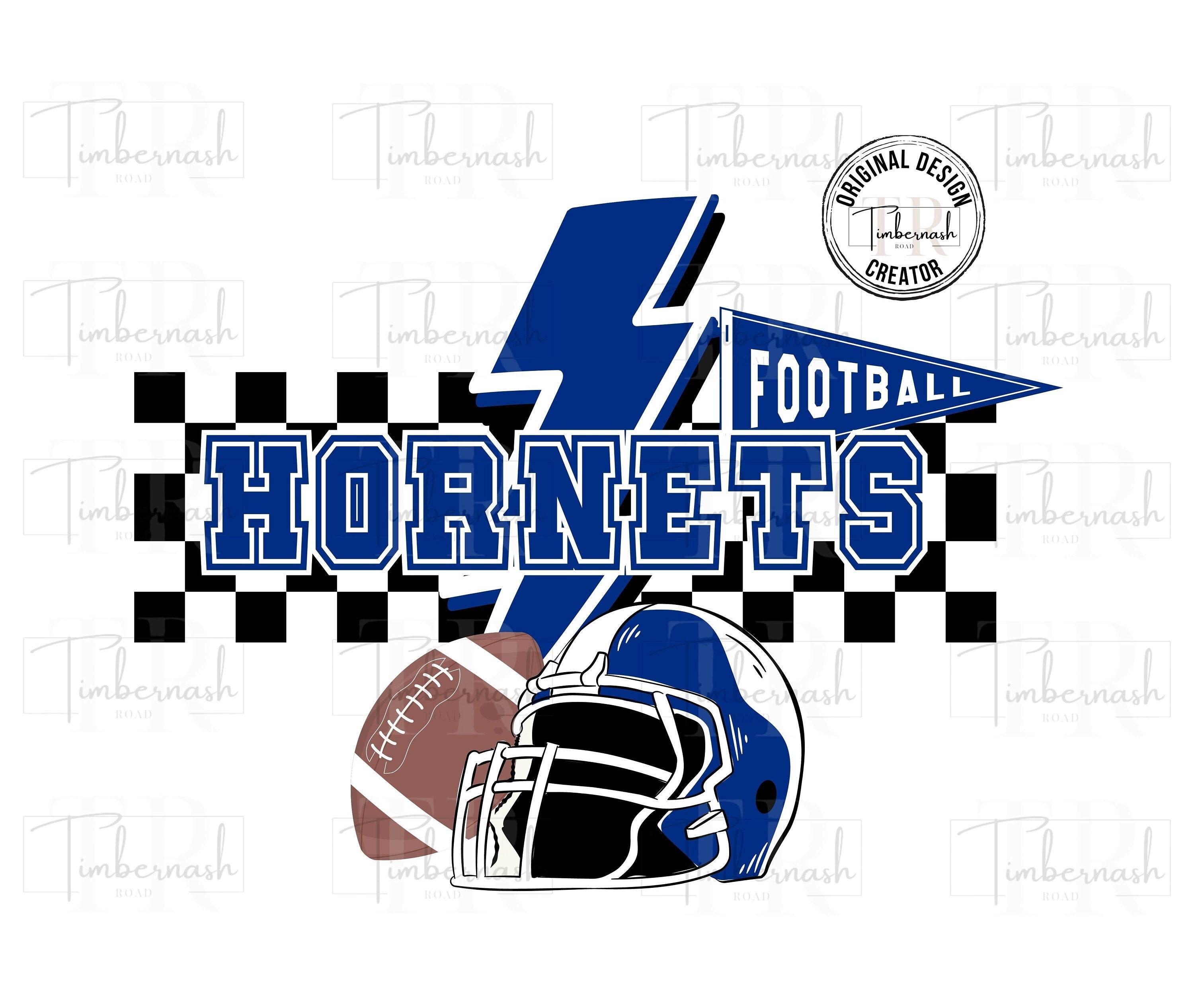Hornets Football PNG Blue Hornets Mascot Hornets Football - Etsy