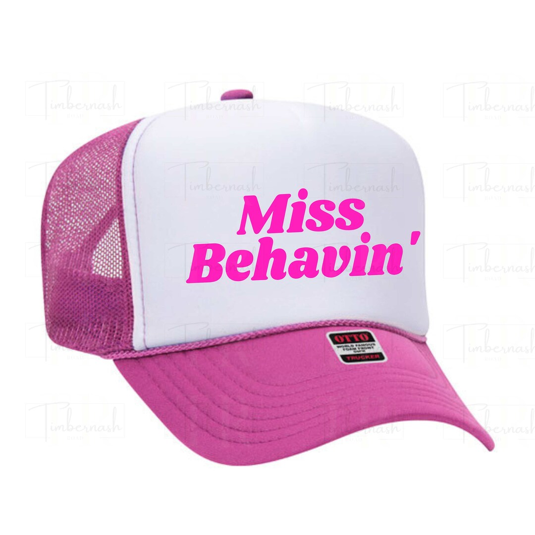 Miss Behavin' Funny Trucker Hat, Women's Trucker Hat, Neon Trucker Hat ...