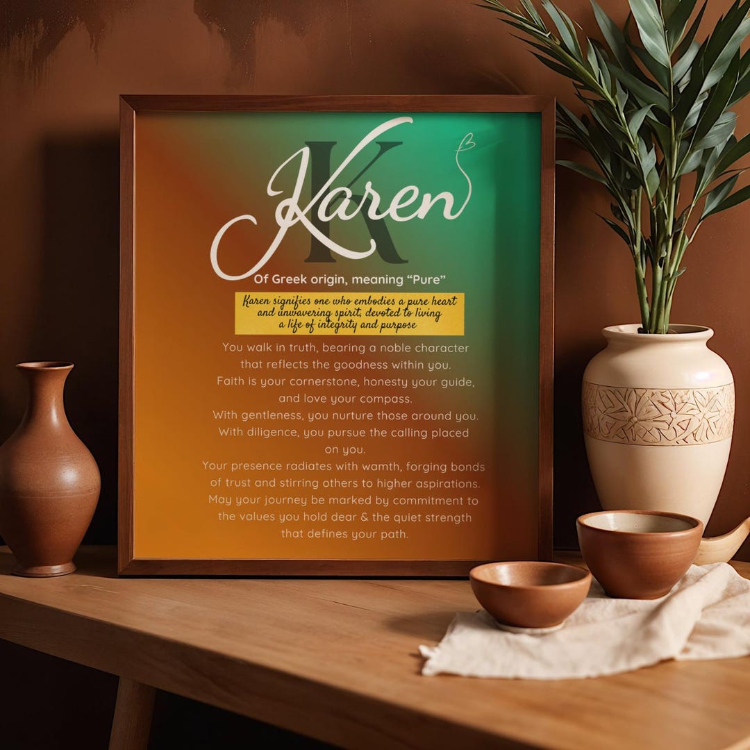 Custom Name Meaning Poster (digital Download) - Etsy