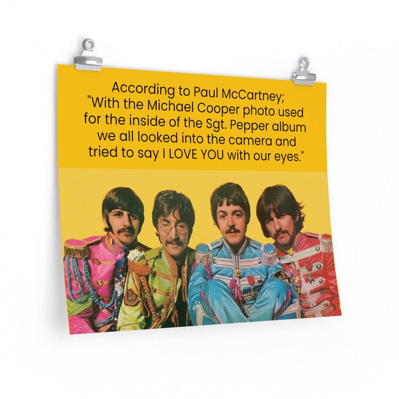 Inside Sgt Pepper With the Beatles Poster - Etsy
