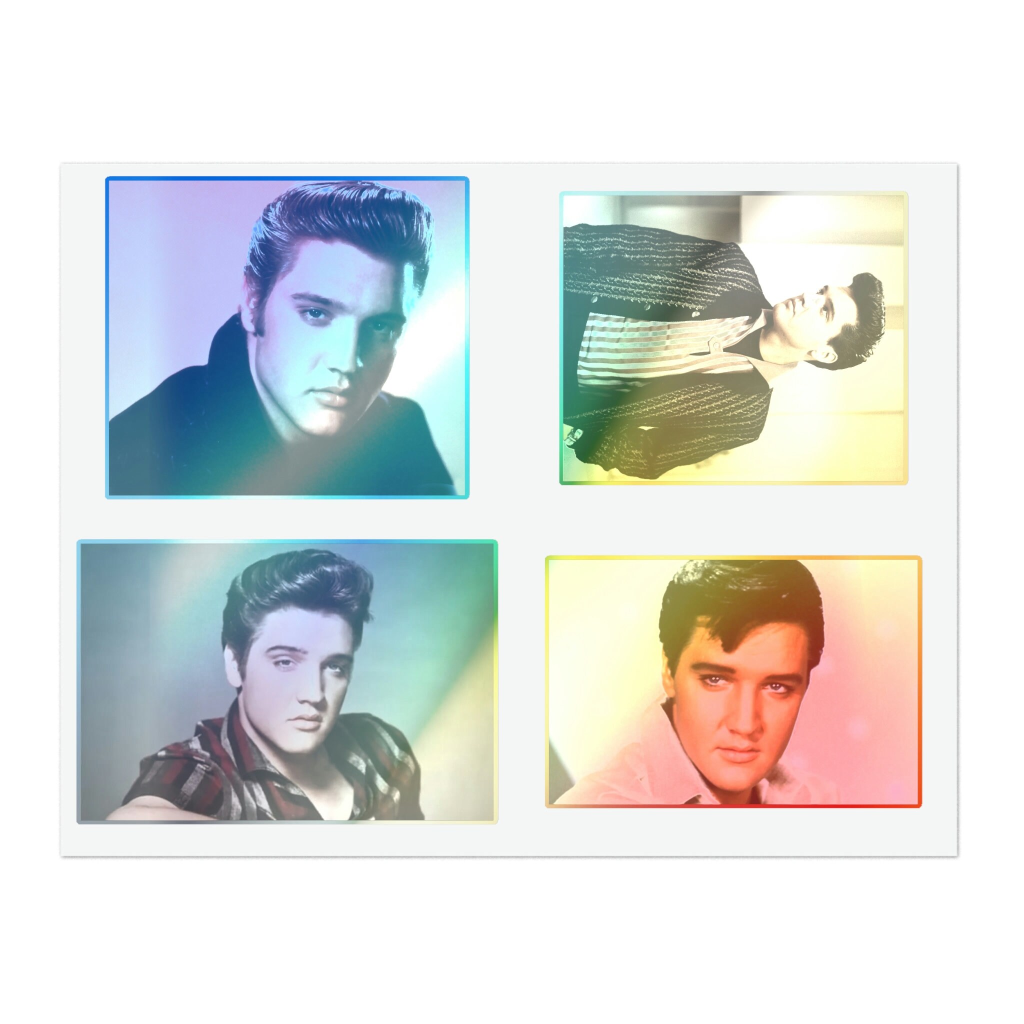 Vintage Elvis Presley Stickers: 1950s King of Rock (4-piece Set) - Etsy