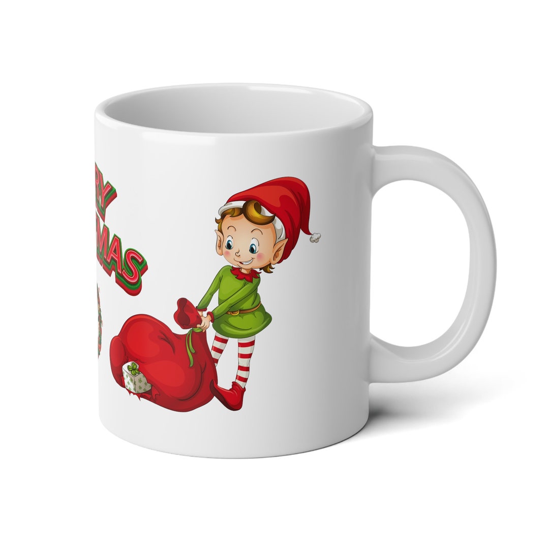 This Santa's Christmas Elf Jumbo 20-oz Hot Mug Has A - Etsy