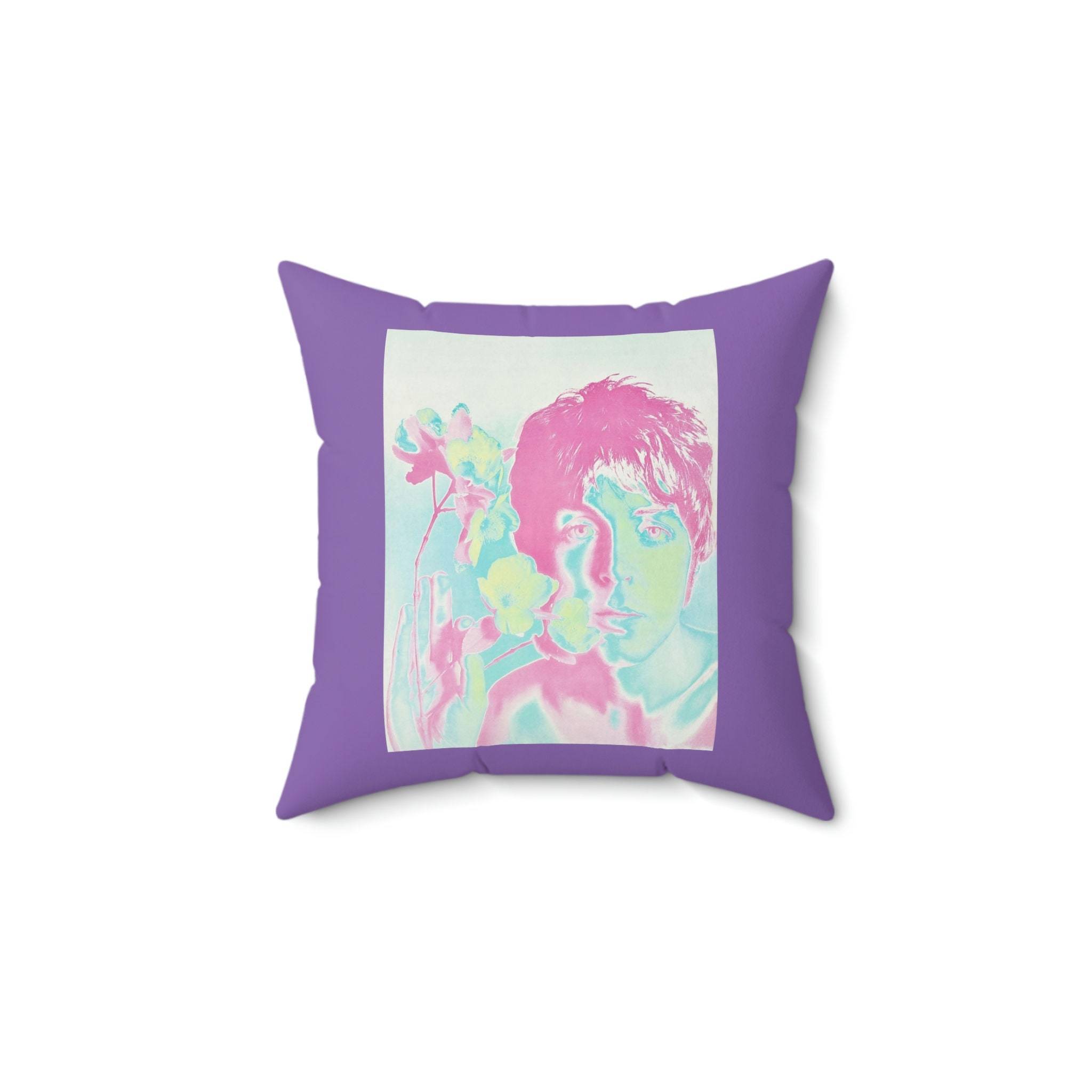 The Psychedelic Beatles Featuring Paul Mccartney Square Pillow - 4 ...