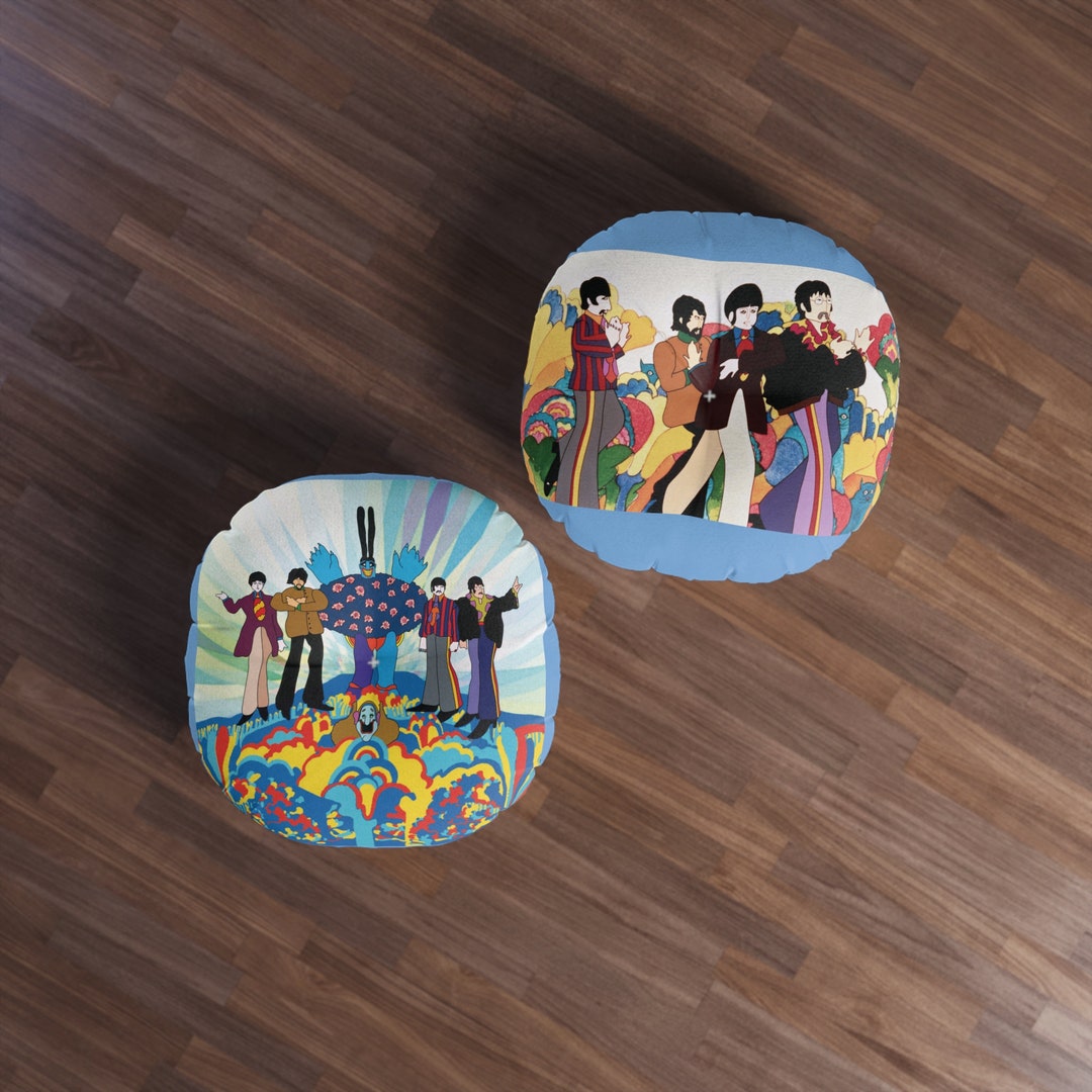 The Beatles 'pepperland' Double-sided Floor Pillow: Fab Four Decor - Etsy