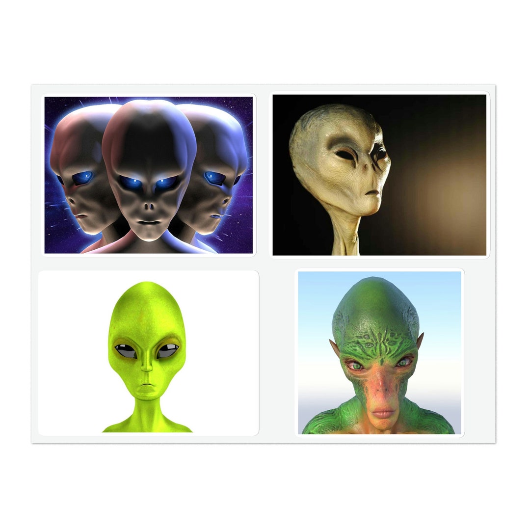 These Alien Contact Stickers in Standard, Transparent and Holographic ...