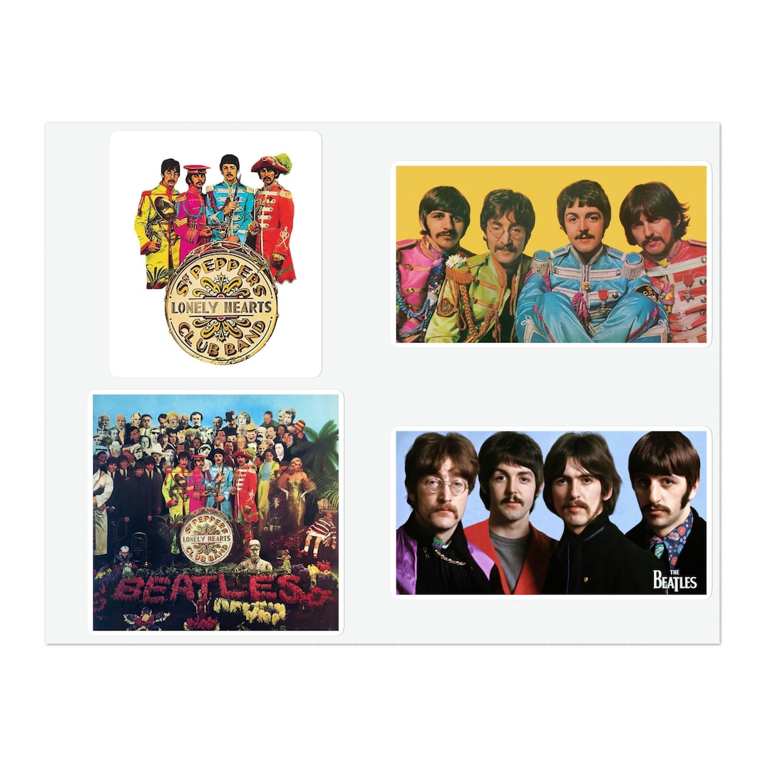 Four Beatles Stickers in Standard, Transparent and Holographic Formats ...