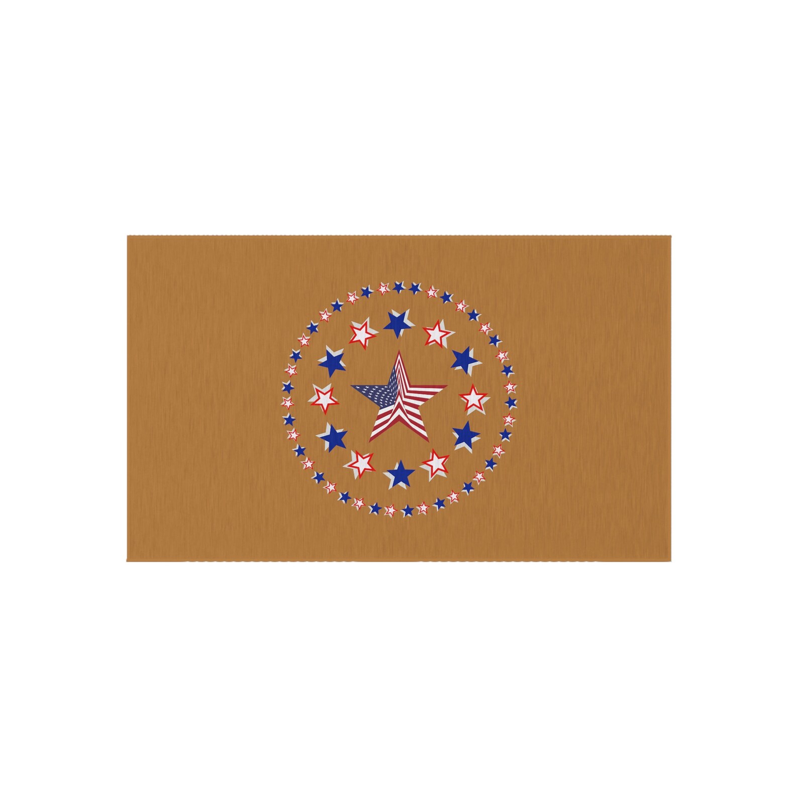 The Stars and Stripes on Brown Outdoor Rug 3 Sizes to Choose From - Etsy