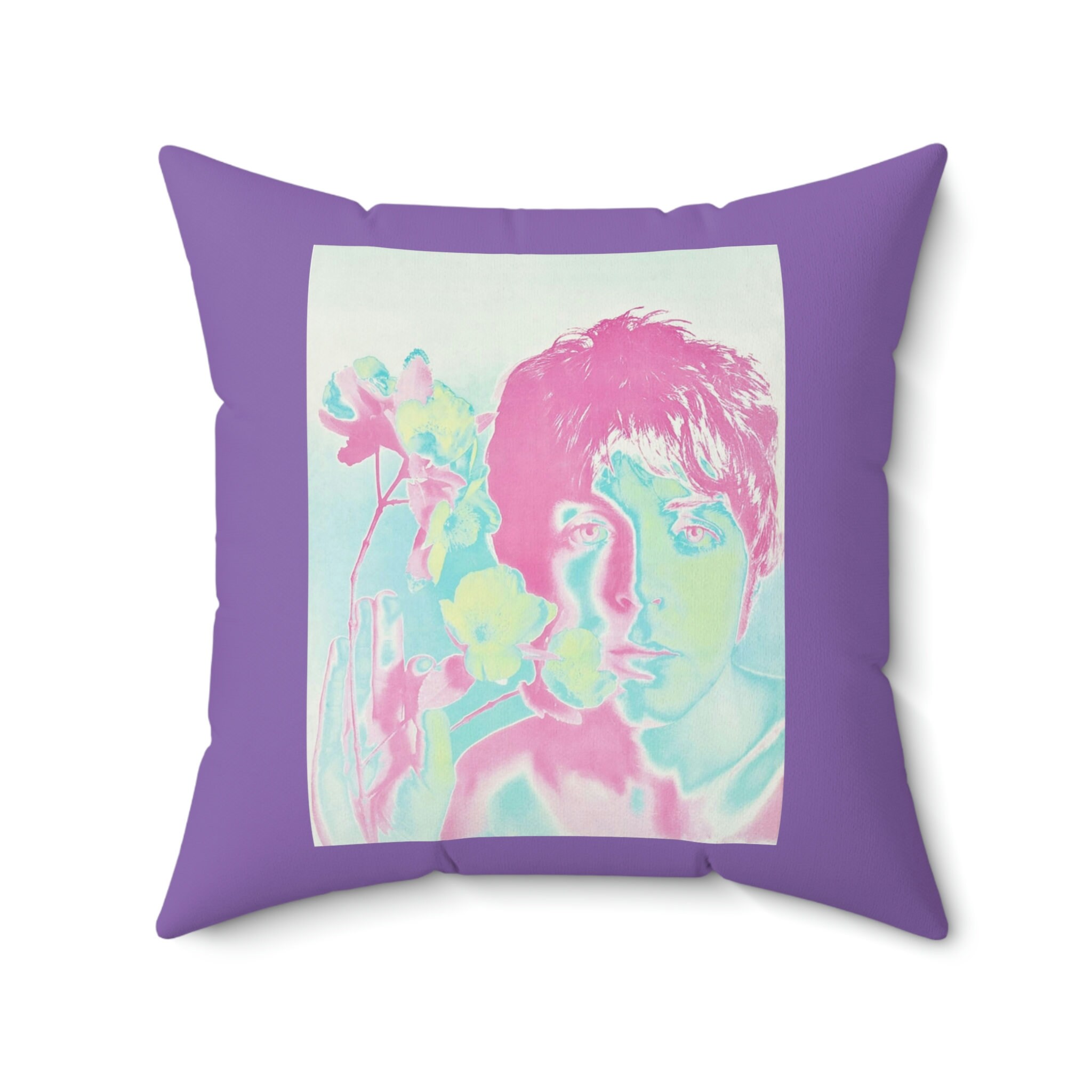 The Psychedelic Beatles Featuring Paul Mccartney Square Pillow - 4 ...