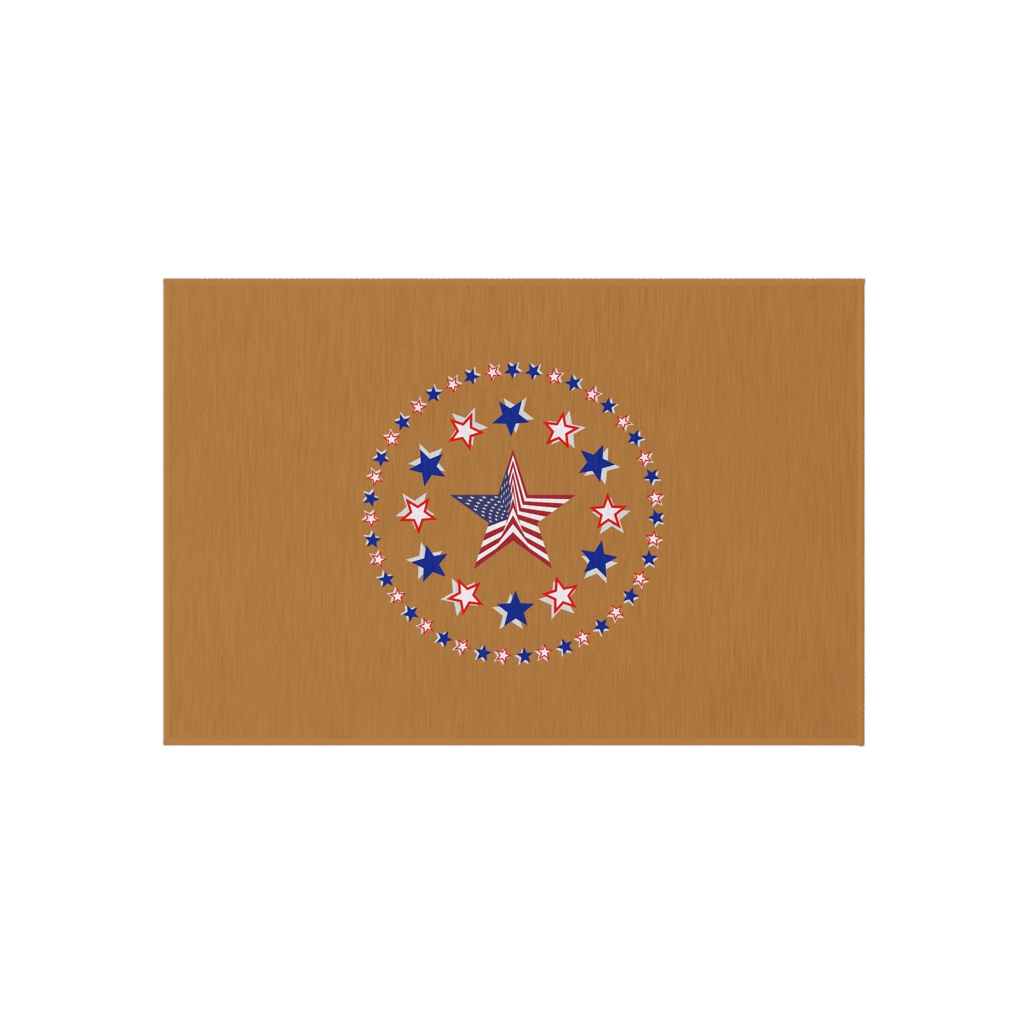 The Stars and Stripes on Brown Outdoor Rug 3 Sizes to Choose From - Etsy