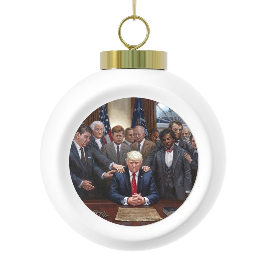 Donald Trump Christmas Ornament: Patriotic Ceramic Keepsake - Etsy