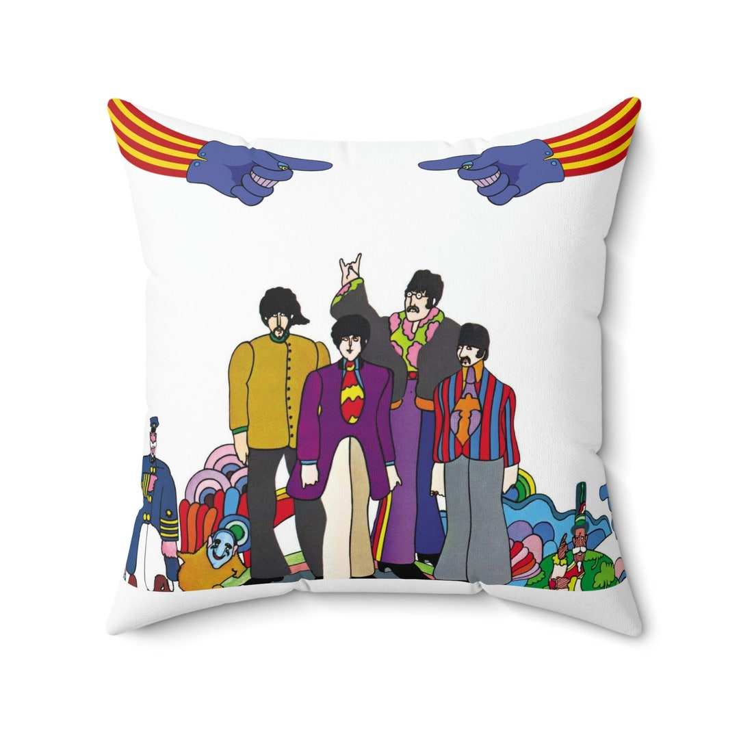 The Beatles Yellow Submarine Square Pillow - 4 Sizes Available - Etsy