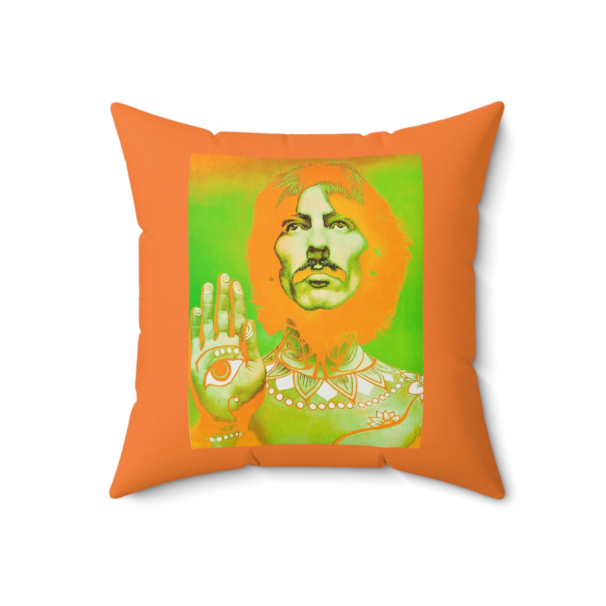 The Psychedelic Beatles Featuring George Harrison Square Pillow 4 Sizes ...
