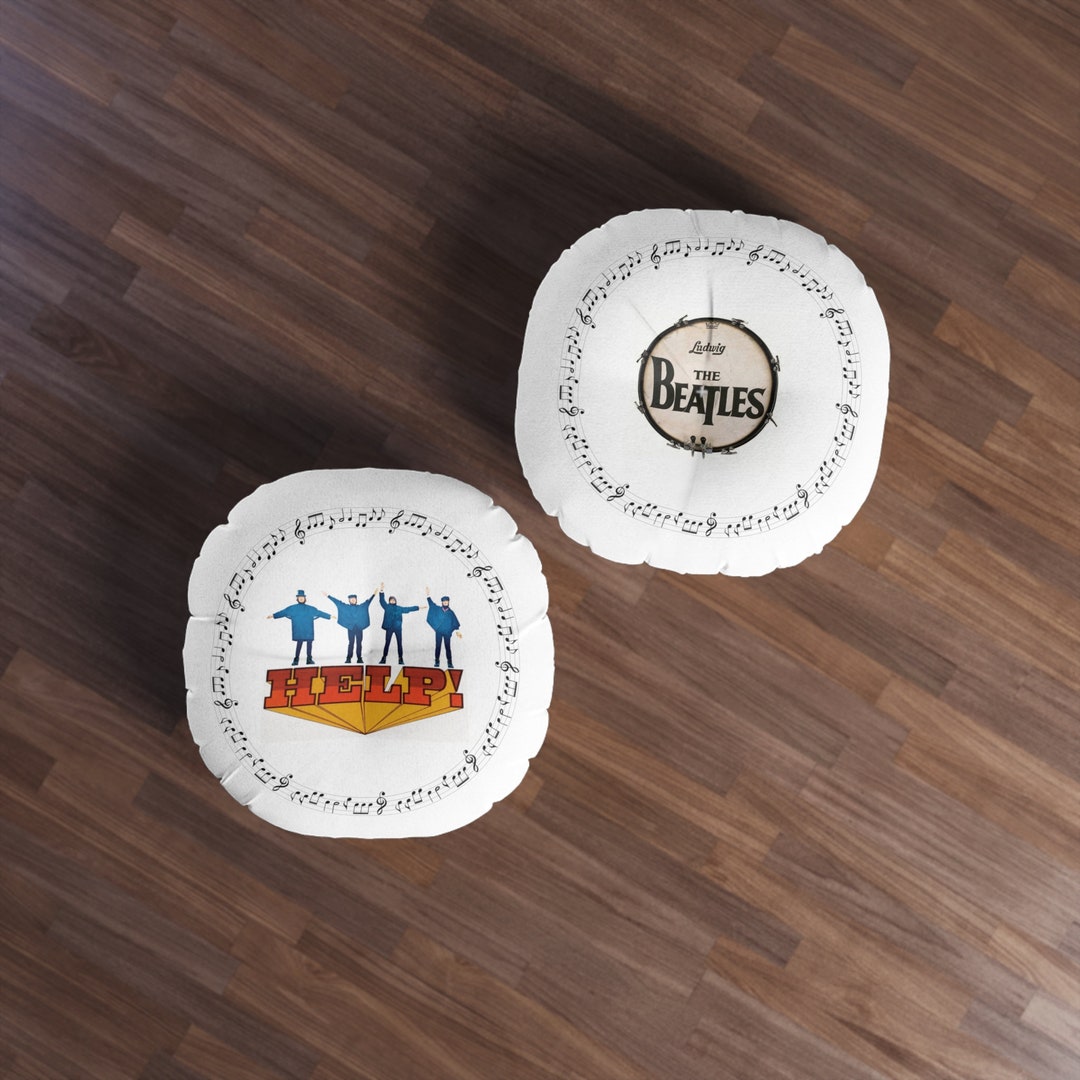 The Beatles HELP! Floor Pillow: Double-sided Vintage Decor - Etsy