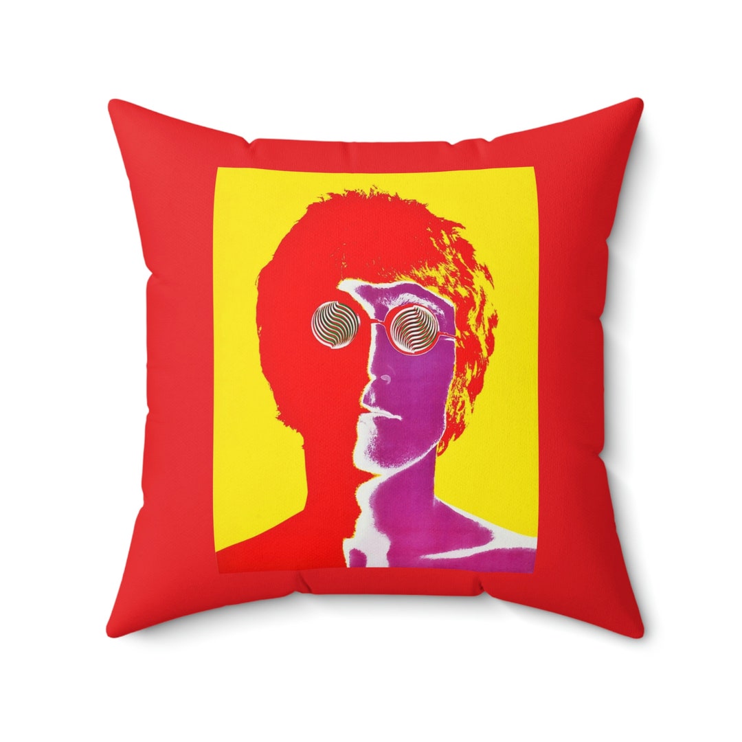 The Psychedelic Beatles Featuring John Lennon Square Pillow - 4 Sizes ...