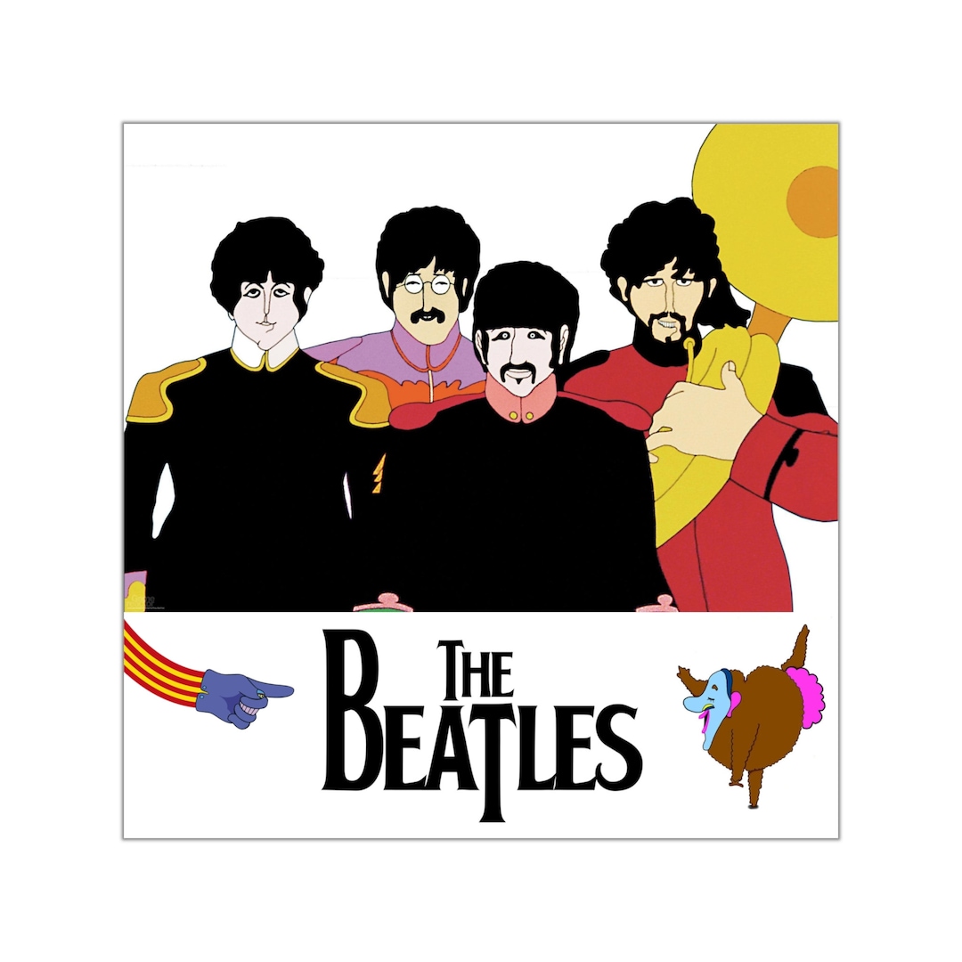 The Beatles as the Sgt Pepper Band Jumbo Vinyl Sticker - 2 Sizes to ...