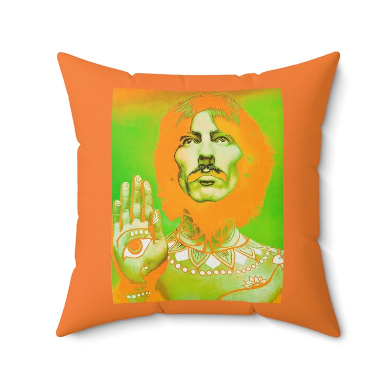 The Psychedelic Beatles Featuring George Harrison Square Pillow - 4 ...