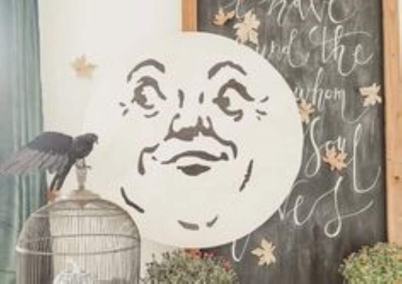 Wooden Vintage Moon Man Decoration - Etsy