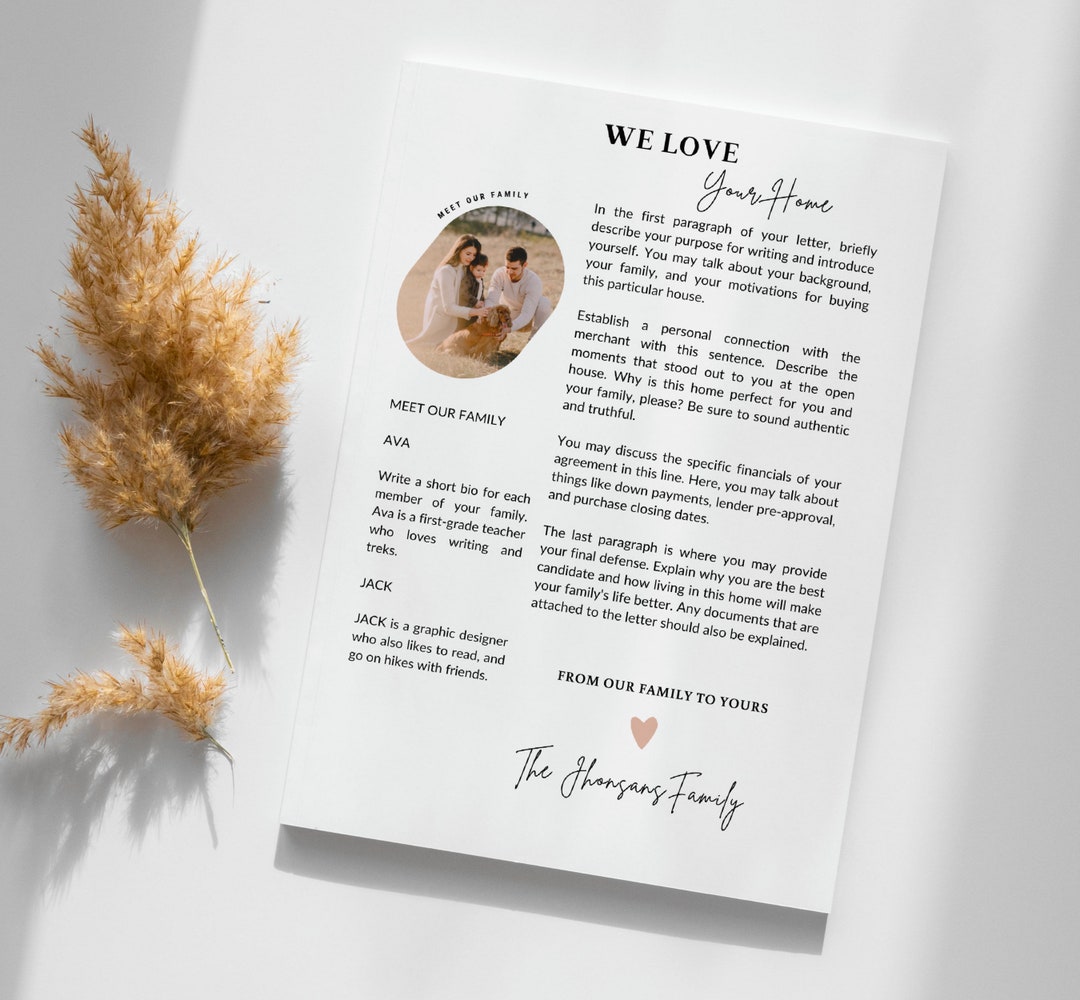 Home Offer Letter, We Love Your Home, Letter to Seller, House Offer ...