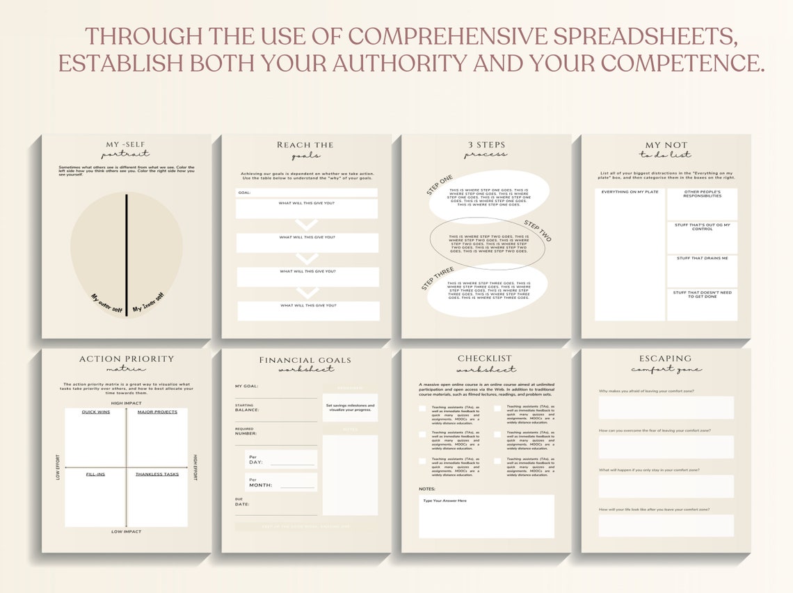 Buy Coaching Worksheet Canva Templates Coaching Canva Templates Online ...