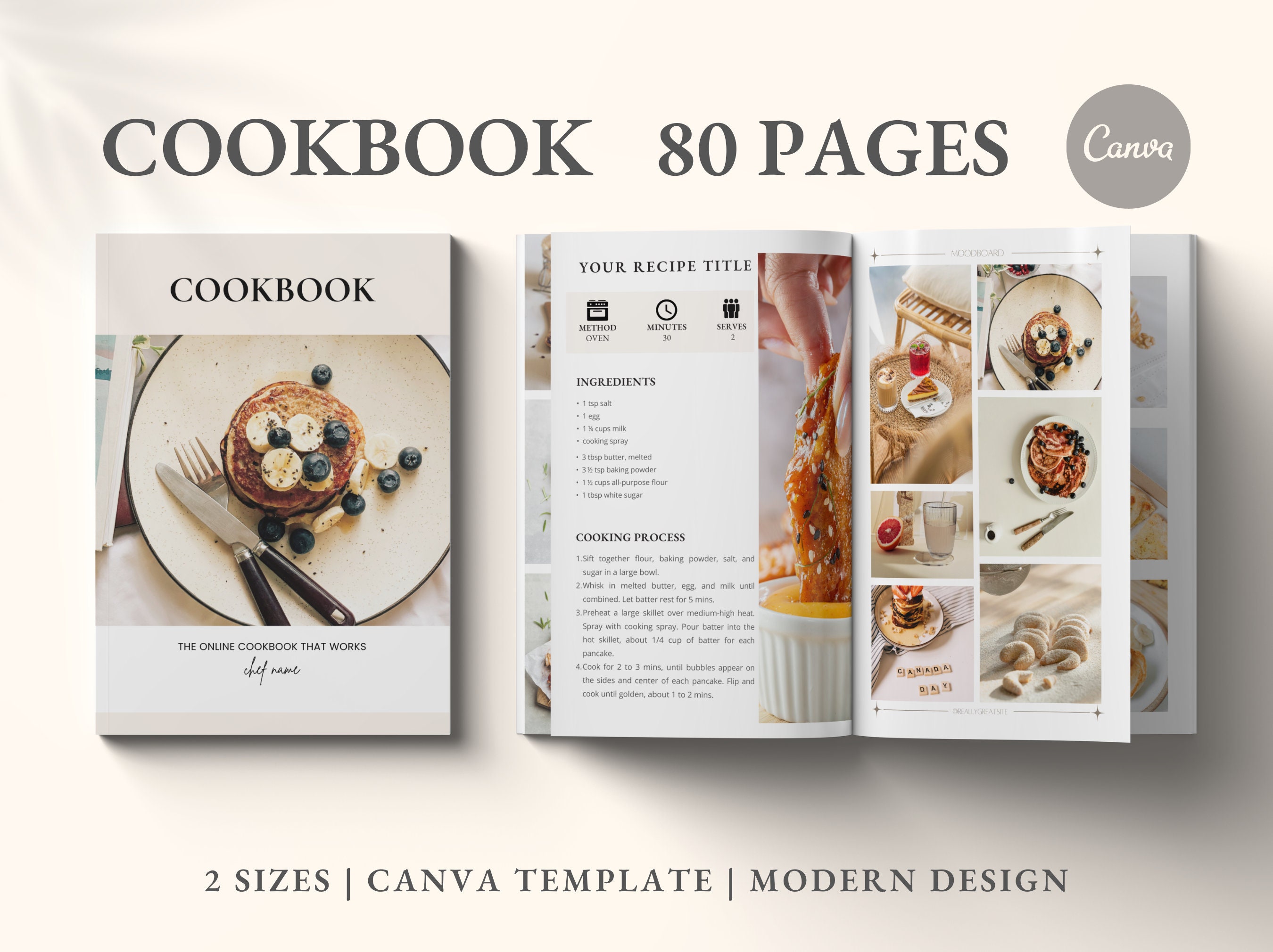 Modern Recipe Book Design