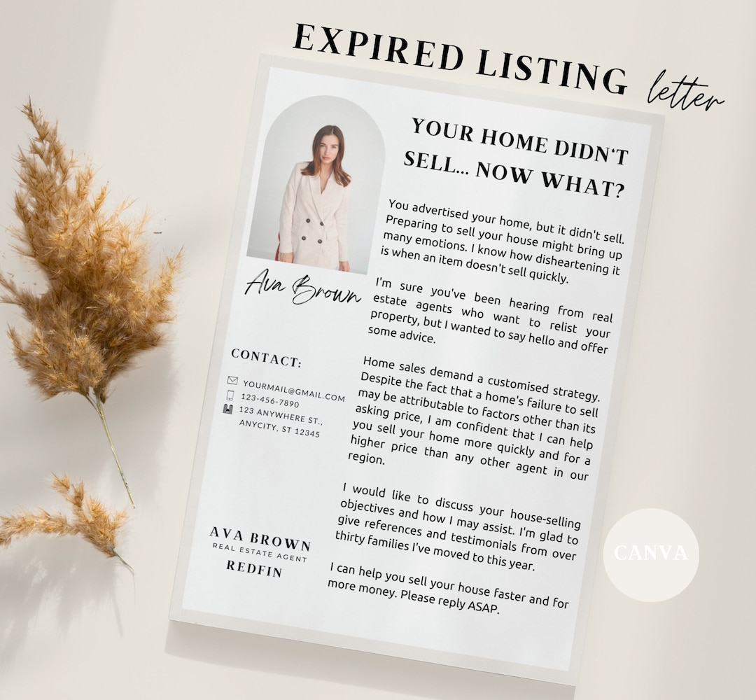 Expired Listing Flyer, Expired Listing Letter, Expired Listing Post ...