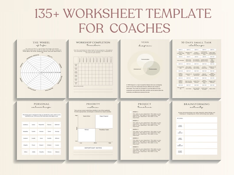 Buy Coaching Worksheet Canva Templates Coaching Canva Templates Online ...