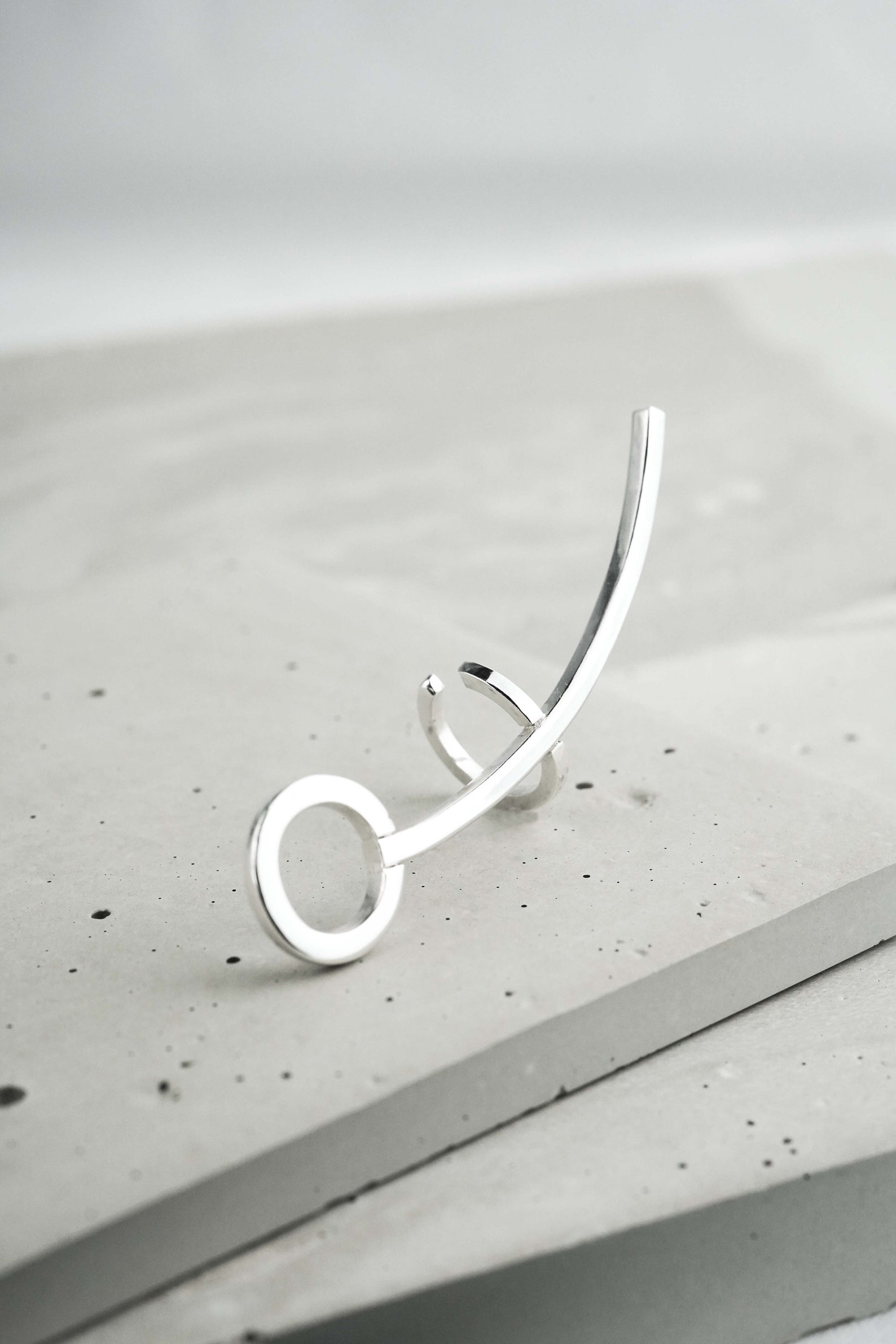 Round Minimalist Silver Earcuff No Piercing Cuff Sterling - Etsy