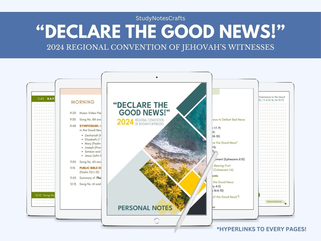 Notebook JW Regional Convention 2024 Declare the Good News Printable ...