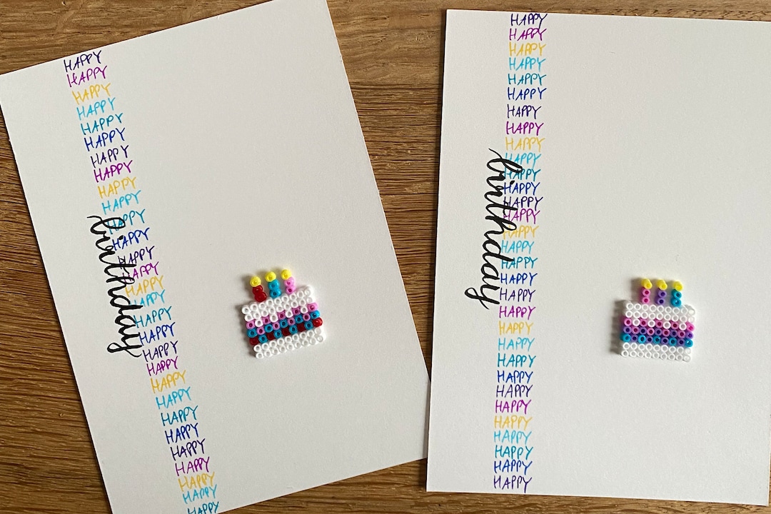 Postcard Birthday Happy Birthday Iron-on Beads - Etsy