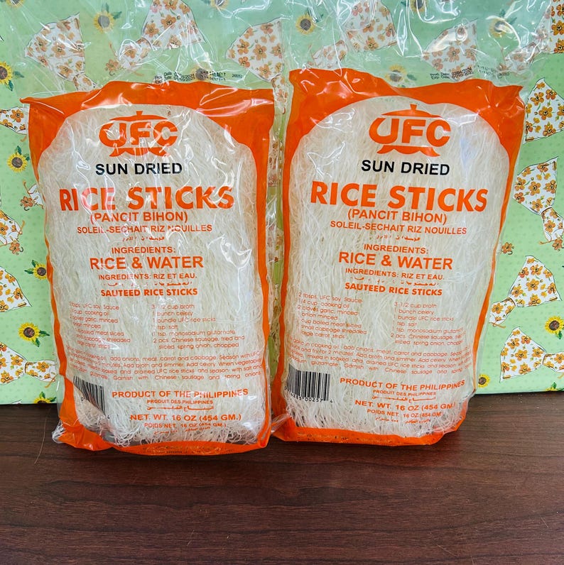 Filipino Pancit Noodles: Bihon & Canton, 16 Oz X 2 - Etsy