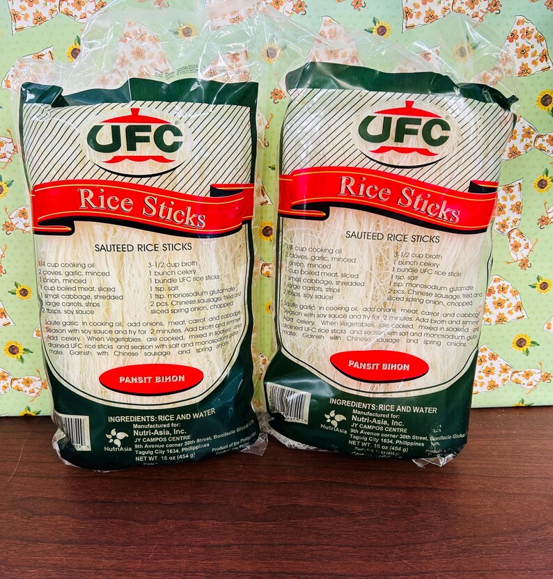 Filipino Pancit Noodles: Bihon & Canton, 16 Oz X 2 - Etsy