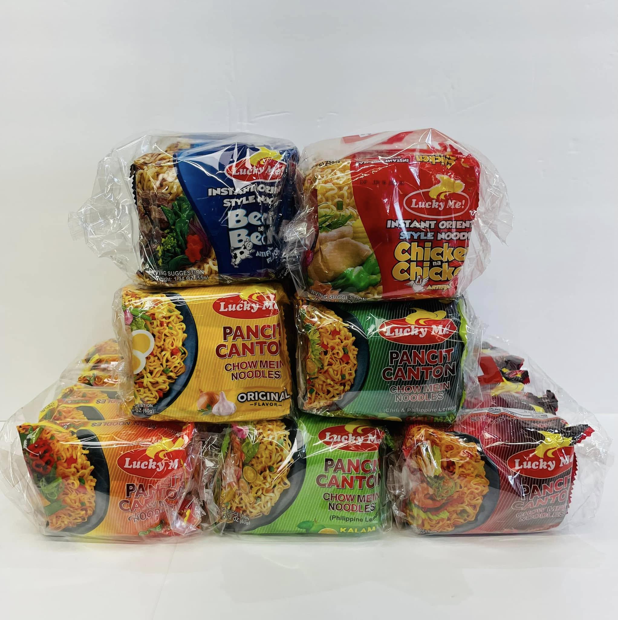 Lucky Me Pancit Canton or Mami Instant Ramen ( Chilimansi, Kalamansi ...