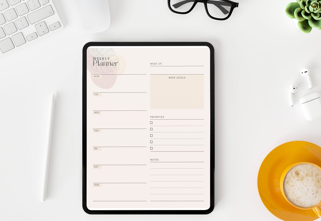 Weekly Digital Planner 2022 2023 Goodnotes / Tablet / Ipad / - Etsy