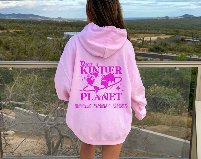 Create a Kinder Planet Hoodie, Back of the Hoodie Graphic Design ...