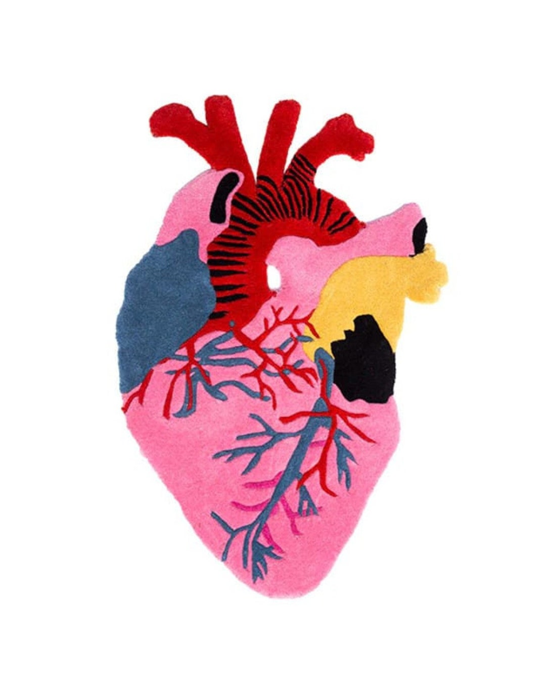 Heart Shape Hand Tufted Rug Alternative High Low Pile Hand Tuft Rug ...