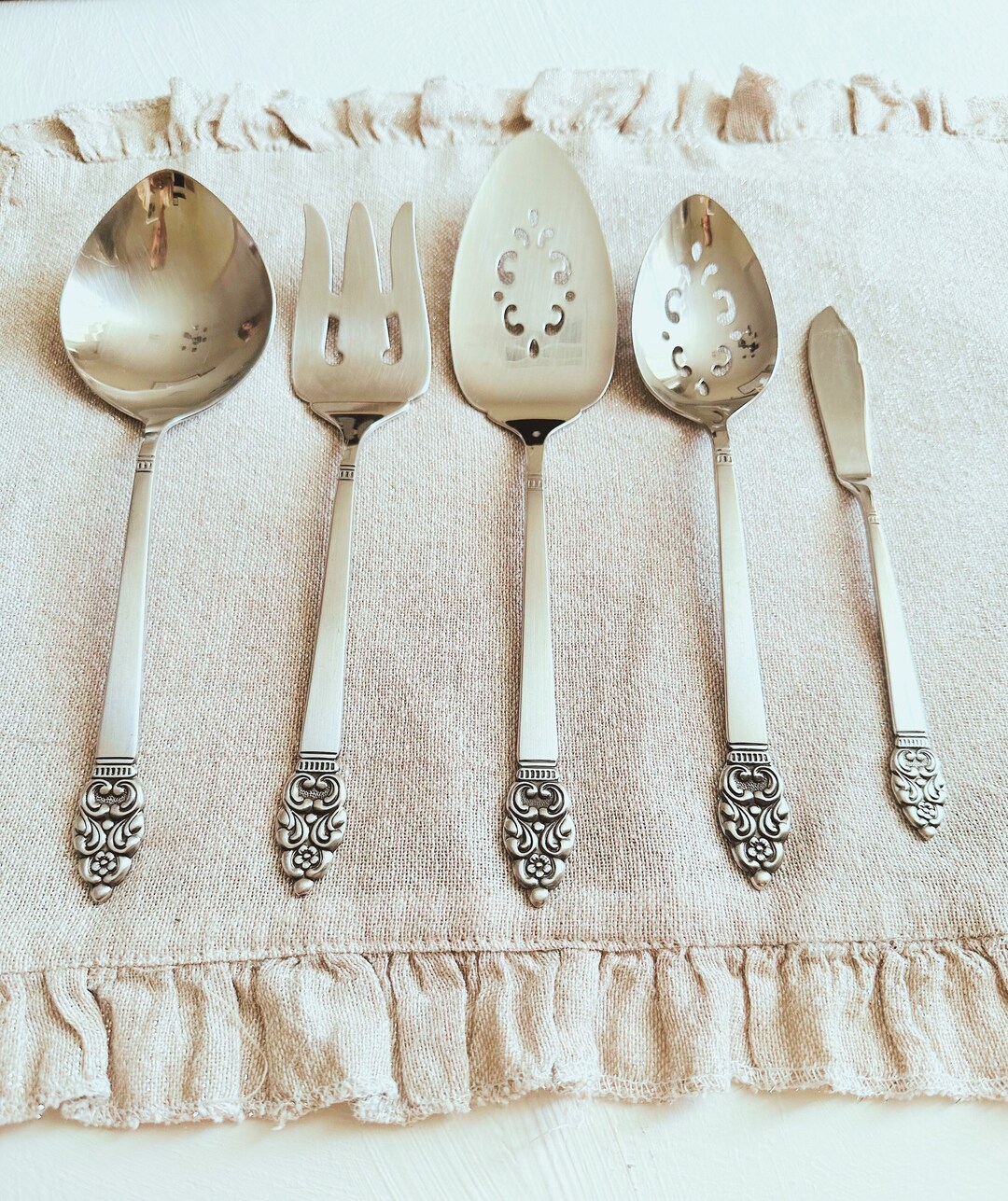 Nordic Crown Deluxe Stainless by ONEIDA SILVER Flatware Serving Set - Etsy