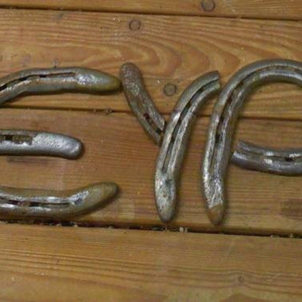 Horseshoe Letters - Etsy