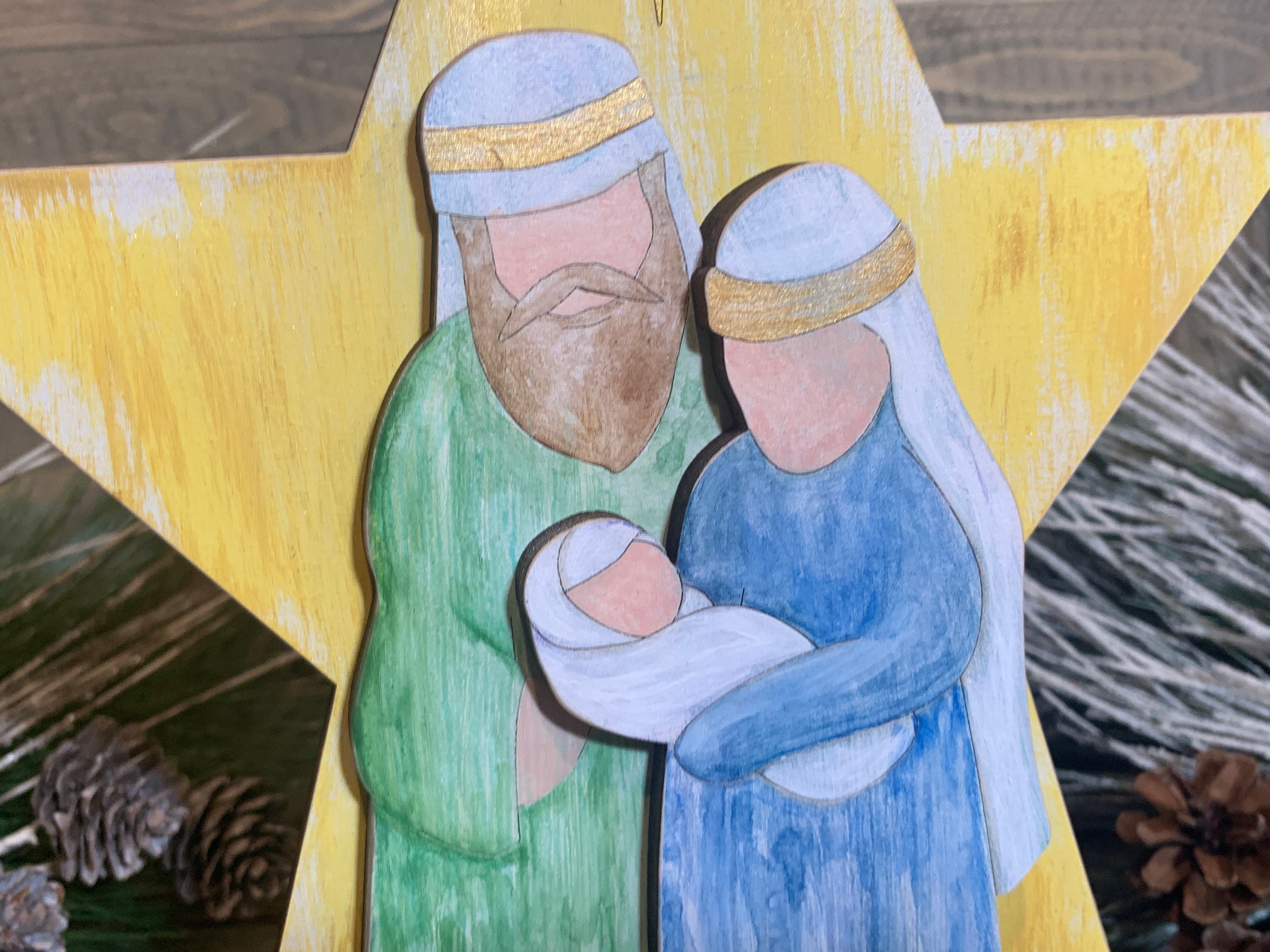 Holy Family Shelf Sitter, Jesus, Mary and Joseph Shelf Sitter Christmas ...