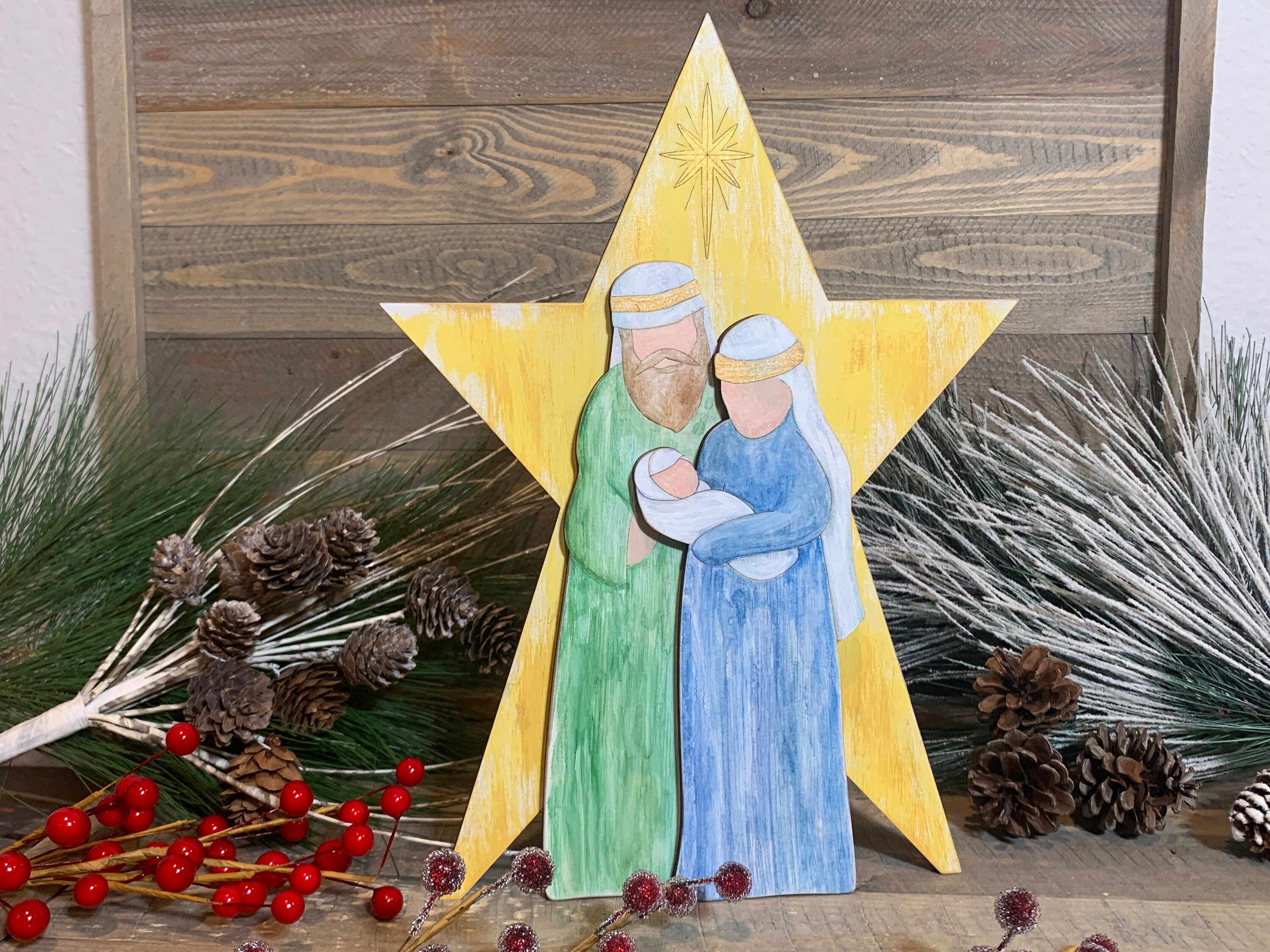 Holy Family Shelf Sitter, Jesus, Mary and Joseph Shelf Sitter Christmas ...