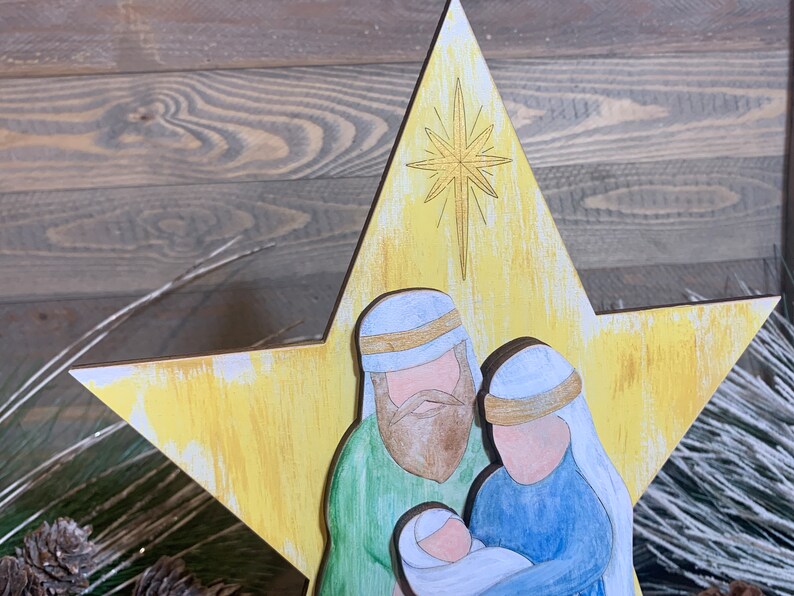 Holy Family Shelf Sitter, Jesus, Mary and Joseph Shelf Sitter Christmas ...