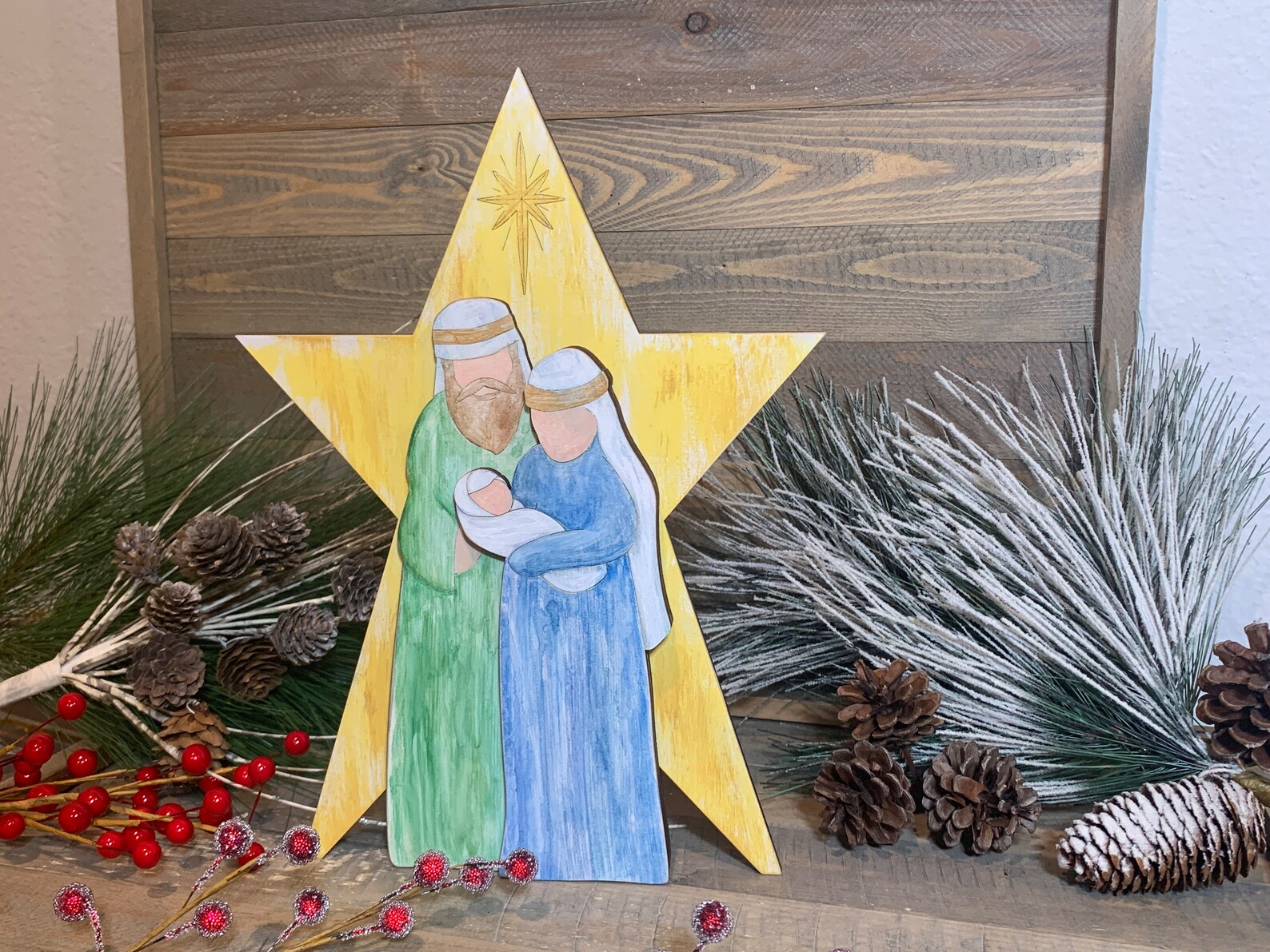 Holy Family Shelf Sitter, Jesus, Mary and Joseph Shelf Sitter Christmas ...