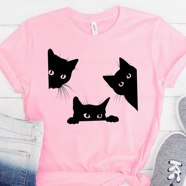 Black Cat Shirt Girls - Etsy