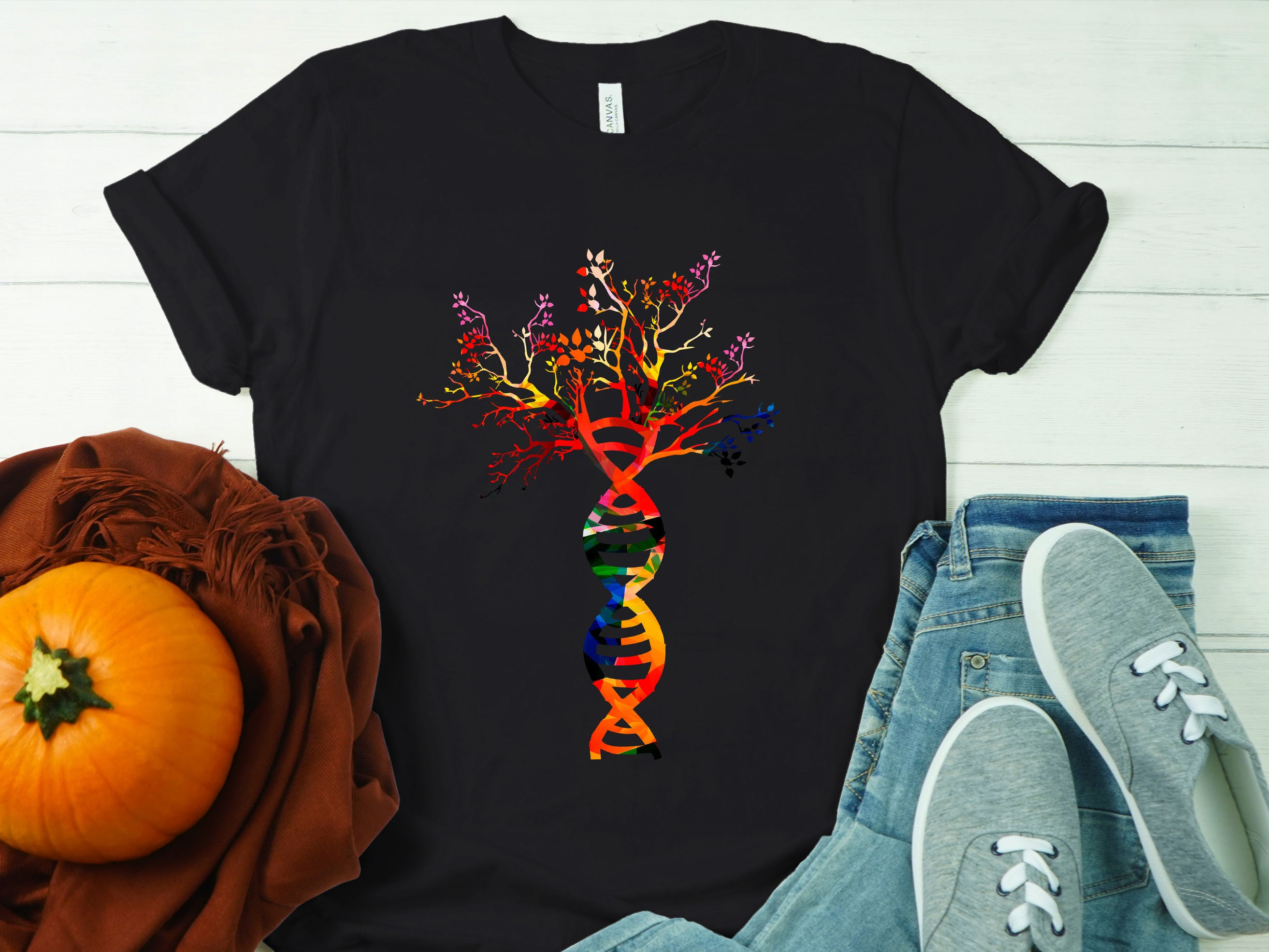 Colorful Woman T-shirts, DNA Tees, DNA Tree Tshirts, Funny Shirts, Cute ...